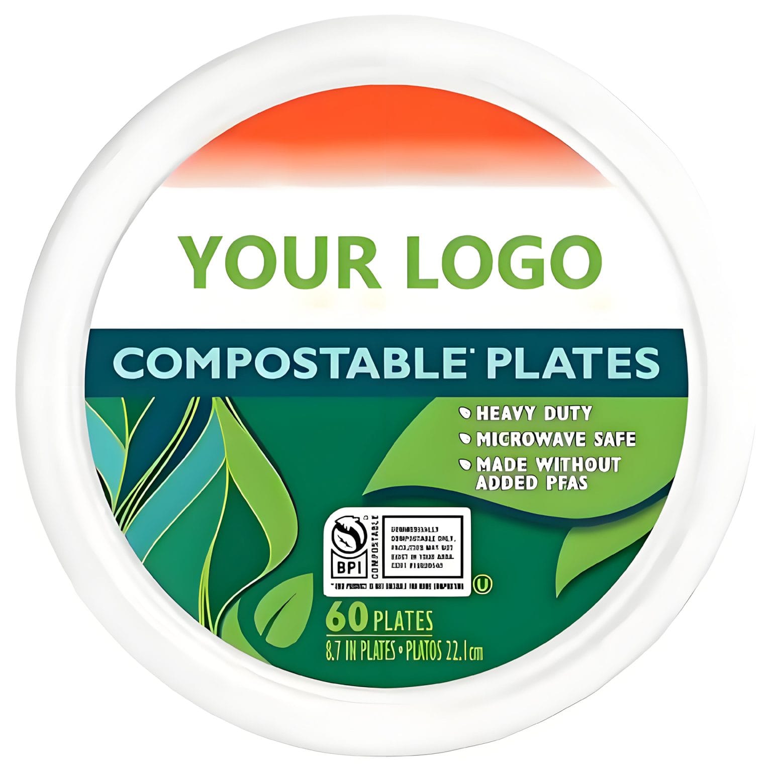 Custom Eco Friendly Disposable Party Plates | Bioleader® Biodegradable ...