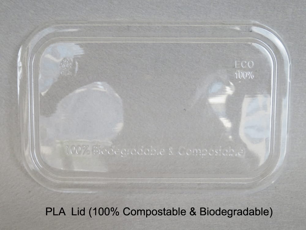 Plateaux traiteur jetables écologiques avec couvercles