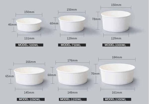 Disposable Paper Bowls with Lids | Bioleader® Paper Packaging Supplier