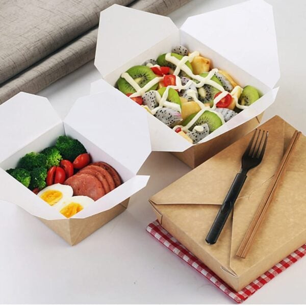 Kraft Paper Takeaway Food Container Boxes – Wholesale, Eco-friendly ...