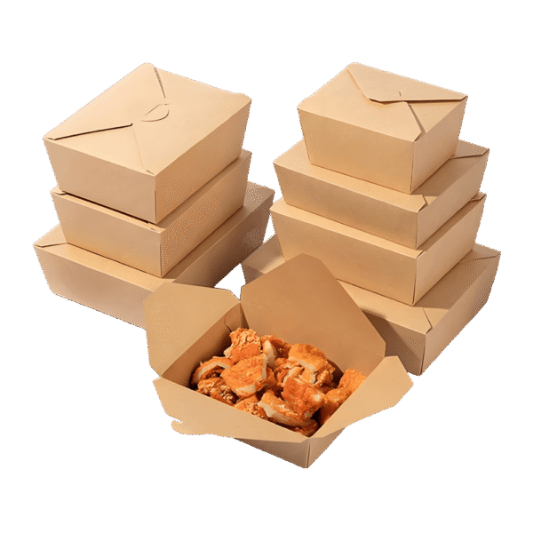 Kraft Paper Takeaway Food Container Boxes – Wholesale, Eco-friendly ...