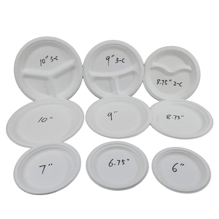 Biodegradable Plates 6 7 8 9 10 Inch
