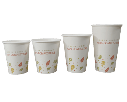 Custom Biodegradable Paper Coffee Cups – 2, 4, 6, 7, 8, 10, 12, 16, 20 Oz