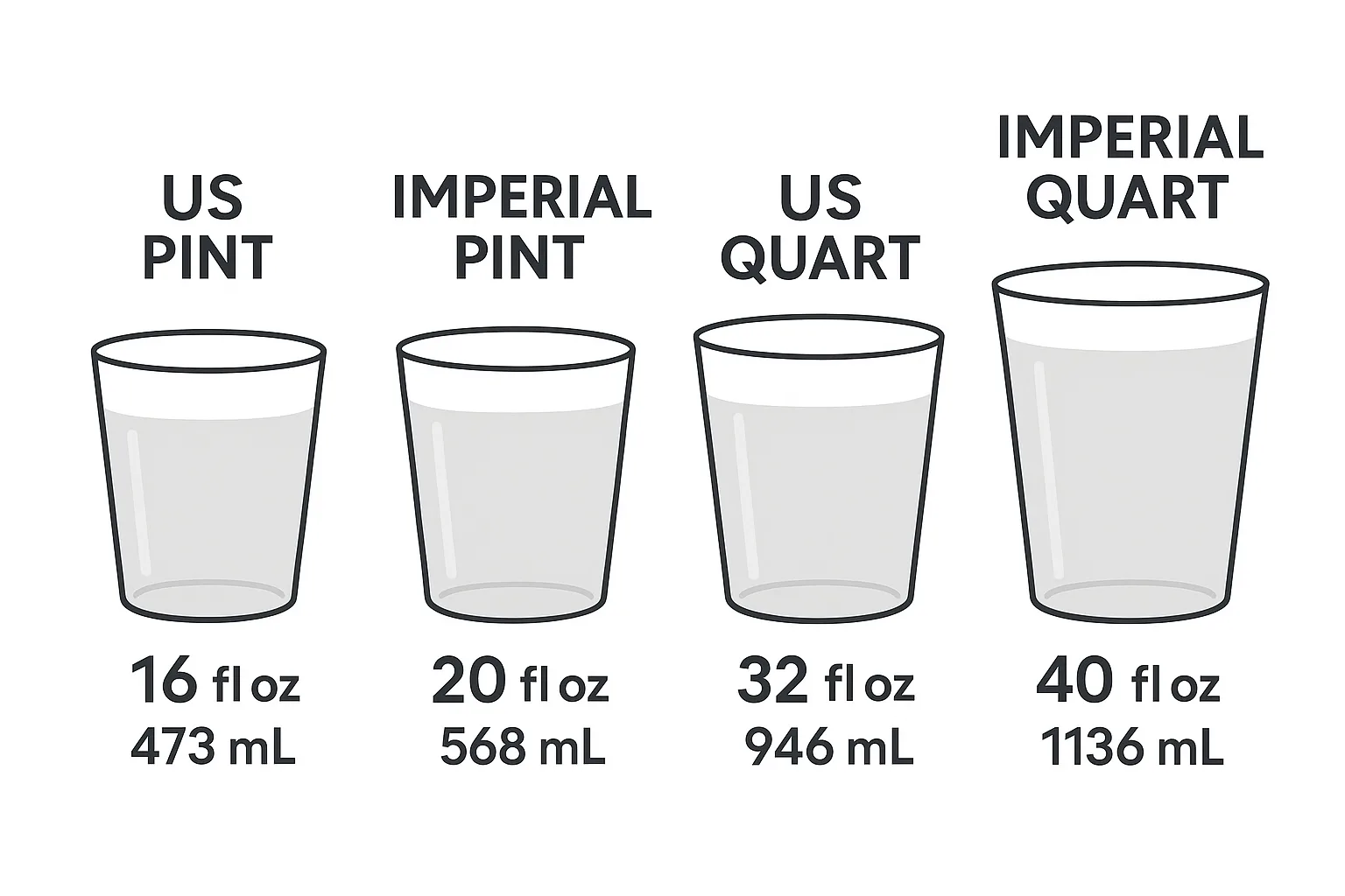 Pint Vs Quart: The Ultimate Guide To Food Packaging Sizes, Conversions ...