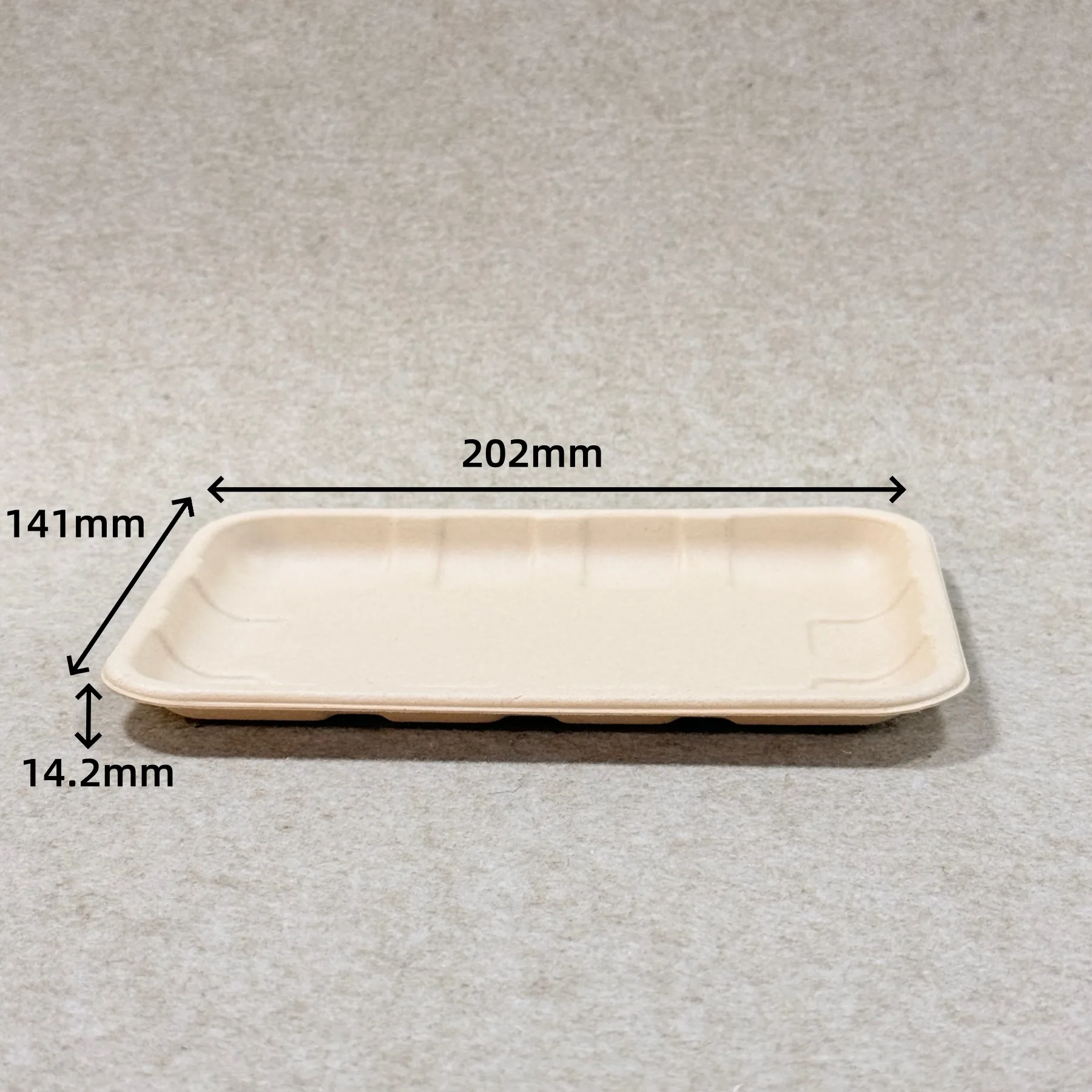 Molded Fiber Fresh Produce Tray 8" x 6" | Bioleader® Compostable Tray
