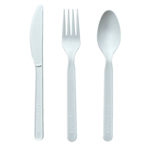 Biodegradable & Compostable Cutlery Utensils - Fork Spoon Knife